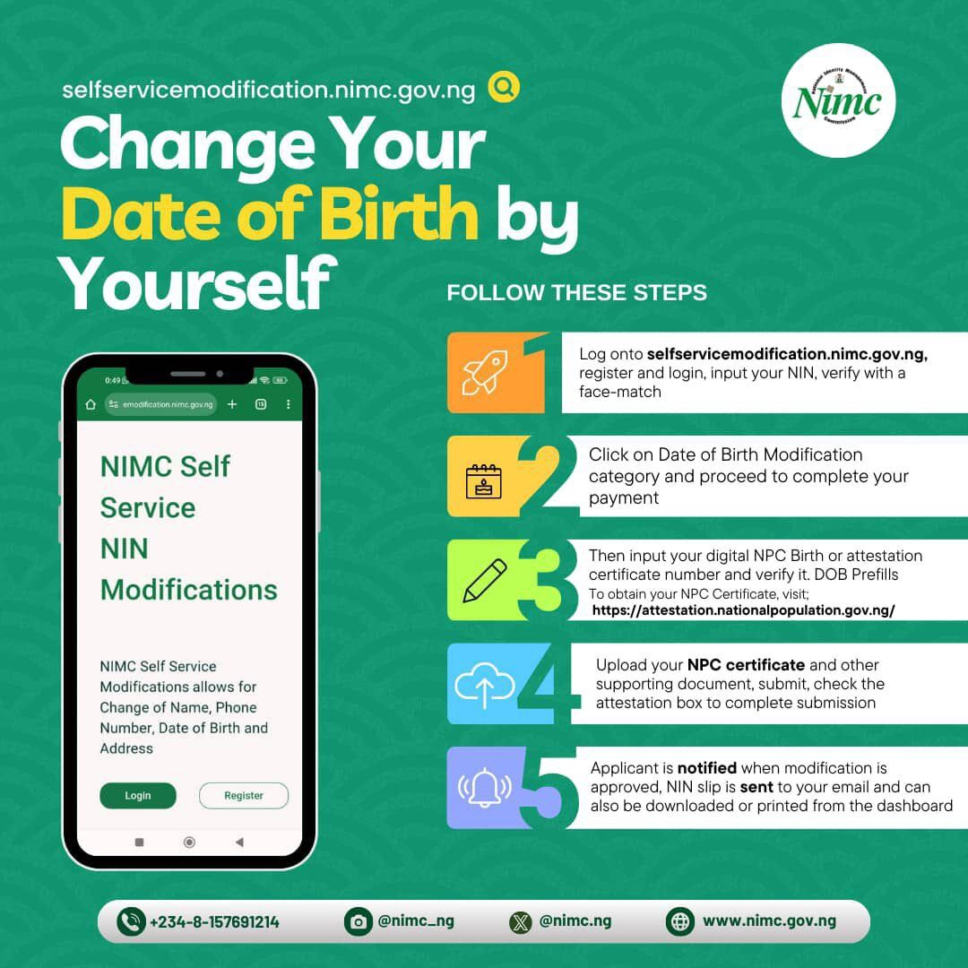 NIMC Shifts to Online Portal for NIN Data Modifications, Ending In ...